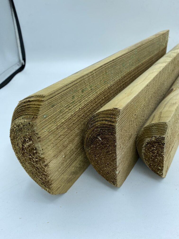 Demi-Rond Ø 80 mm Traité Classe 4 - BOIS PLUS Magasin